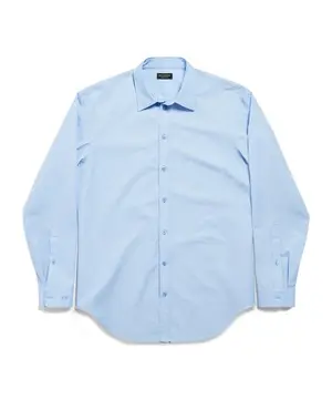 Balenciaga Collared Long-sleeve Shirt - Blue