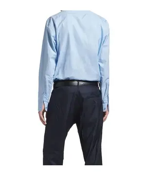 Balenciaga Collared Long-sleeve Shirt - Blue