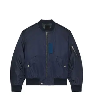 Givenchy Medallion Embroidered Bomber Jacket - Navy