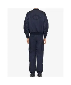 Givenchy Medallion Embroidered Bomber Jacket - Navy