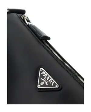 Prada Triangle Logo Messenger Bag