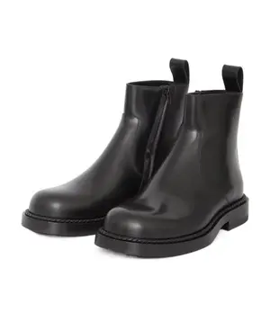 Bottega Veneta Leather Zip Up Ankle Boots