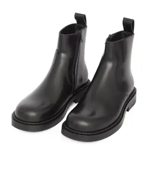 Bottega Veneta Leather Zip Up Ankle Boots