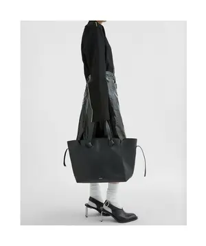 JIL SANDER Medium Knot Tote Bag - Black