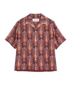 Valentino Garavani All-over Patterned Button-up Shirt - Brown