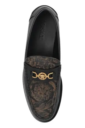 Versace Medusa Head Leather Loafers