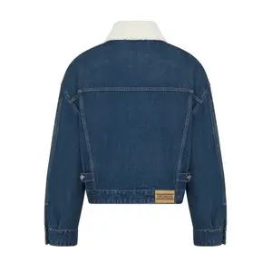 Dior Alps Oversized Denim Jacket With Shearling Collar