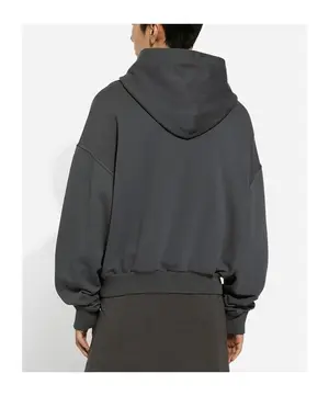 Dolce & Gabbana Cropped Logo Hoodie - Black