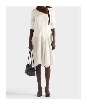 Prada Floral Jacquard Short Sleeve Dress