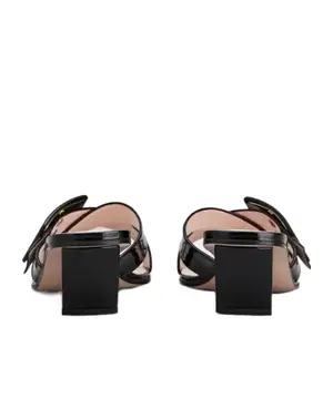 ROGER VIVIER Belle Vivier Mules - Black