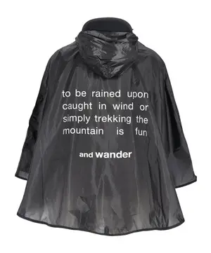 AND WANDER Drawstring Hooded Raincoat