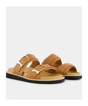 Santoni Double-buckle Flat Sandals