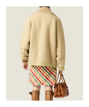 Miu Miu Oversized Bomber Knitted Jacket
