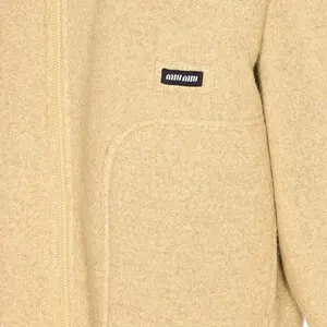 Miu Miu Oversized Bomber Knitted Jacket - Brown
