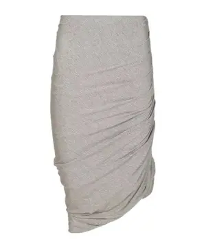 Attico Asymmetric Draped Midi Skirt