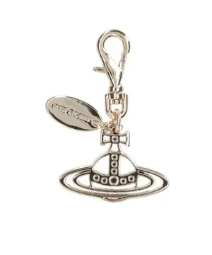VIVIENNE WESTWOOD Logo Plaque Keychain - Nude
