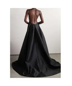 Valentino Garavani Pleated Backless Gown