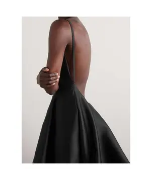 Valentino Garavani Pleated Backless Gown