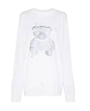 We11Done Teddy Bear Cotton Sweatshirt - White