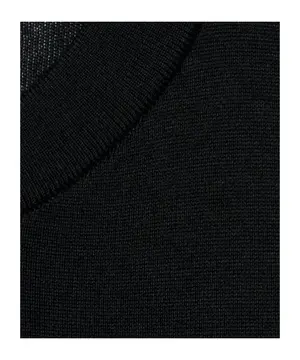 Gucci Knit Wool Sweater With Double G Embroidery - Black