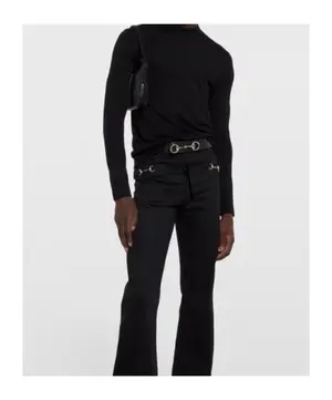 Gucci Knit Wool Sweater With Double G Embroidery - Black