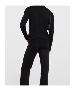Gucci Knit Wool Sweater With Double G Embroidery - Black