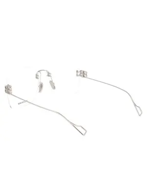 Balenciaga Bb Rimless Square Frame Eyeglasses