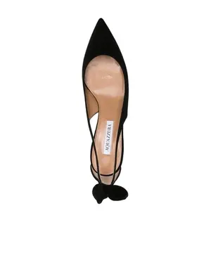 AQUAZZURA Bow Detail Pointed Toe Pumps - Black