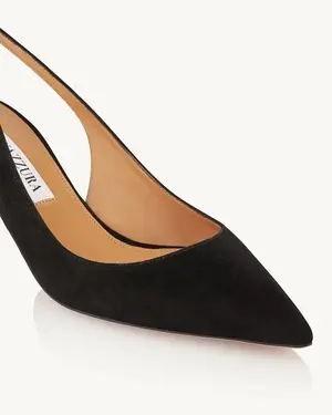AQUAZZURA Bow Detail Pointed Toe Pumps - Black