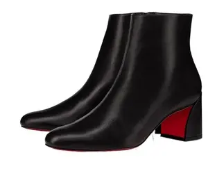 CHRISTIAN LOUBOUTIN Jane Block Heel Ankle Boots