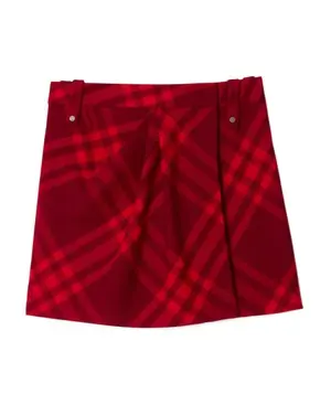 Burberry Plaid Pleated Mini Skirt