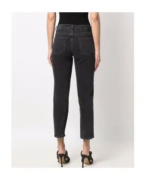 TOTEME Cropped Tapered Jeans - Grey