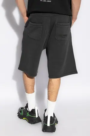 Balmain Logo Embroidered Bermuda Shorts - Black