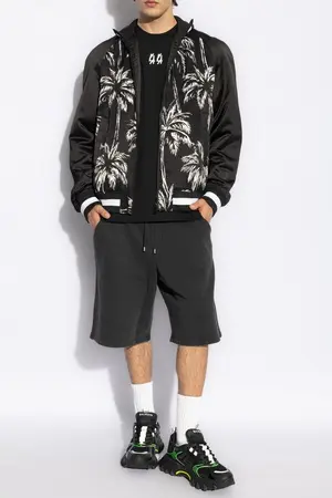 Balmain Logo Embroidered Bermuda Shorts - Black