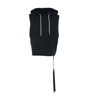 Rick Owens Rick Owens Drkshdw Hooded Drawstring T-Shirt Black