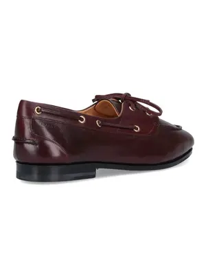 Bally Lace-up Round Toe Flats