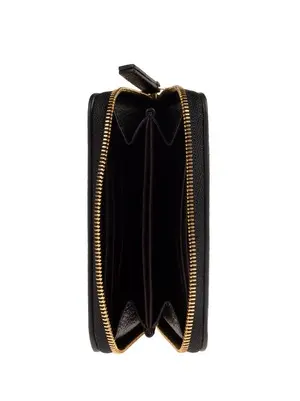 Mulberry Logo Plaque Zipped Purse - Black