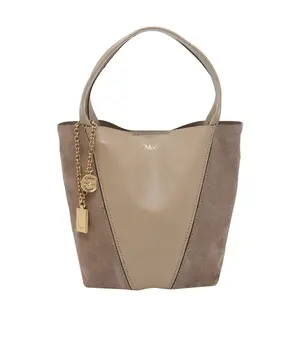 Chloé Leather And Suede Tote Bag - Brown