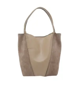 Chloé Leather And Suede Tote Bag - Brown