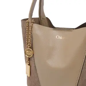 Chloé Leather And Suede Tote Bag - Brown