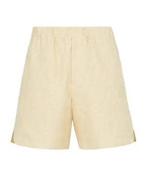 Fendi Ff Jacquard Bermuda Shorts - Nude
