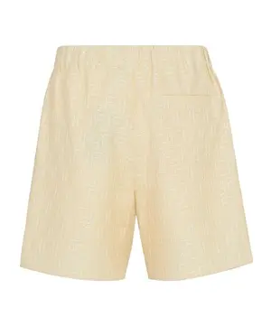 Fendi Ff Jacquard Bermuda Shorts - Nude