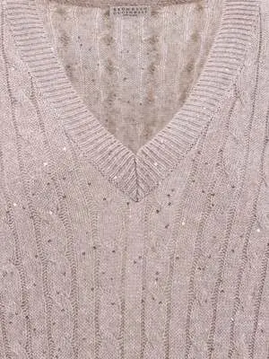 Brunello Cucinelli Sequin Embellished Knitted Jumper