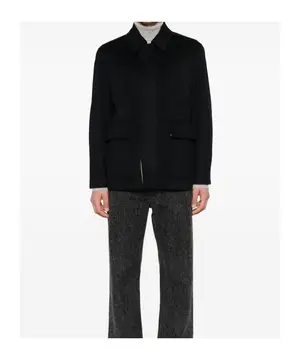 LARDINI Patch-pocket Shirt Jacket - Blue