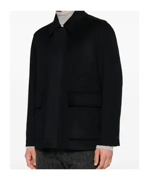 LARDINI Patch-pocket Shirt Jacket - Blue