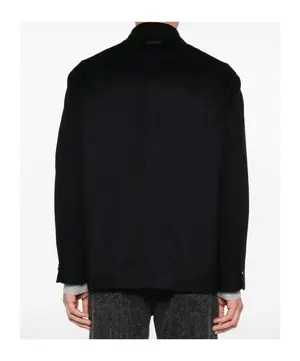 LARDINI Patch-pocket Shirt Jacket - Blue