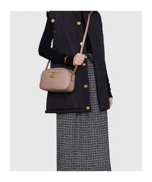 Gucci Gg Marmont Matelassé Leather Shoulder Bag - Brown