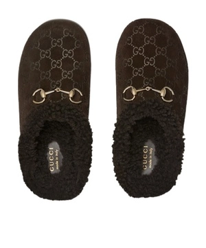 Gucci Monogrammed Slip-on Sandals