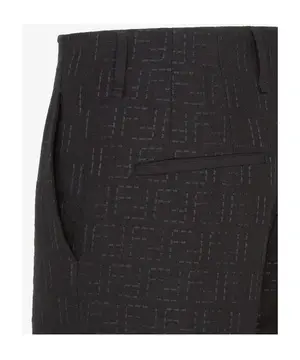Fendi Ff Jacquard Tailored Trousers