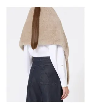 Max Mara Alpaca Wool And Cashmere Teddy Bear Shawl